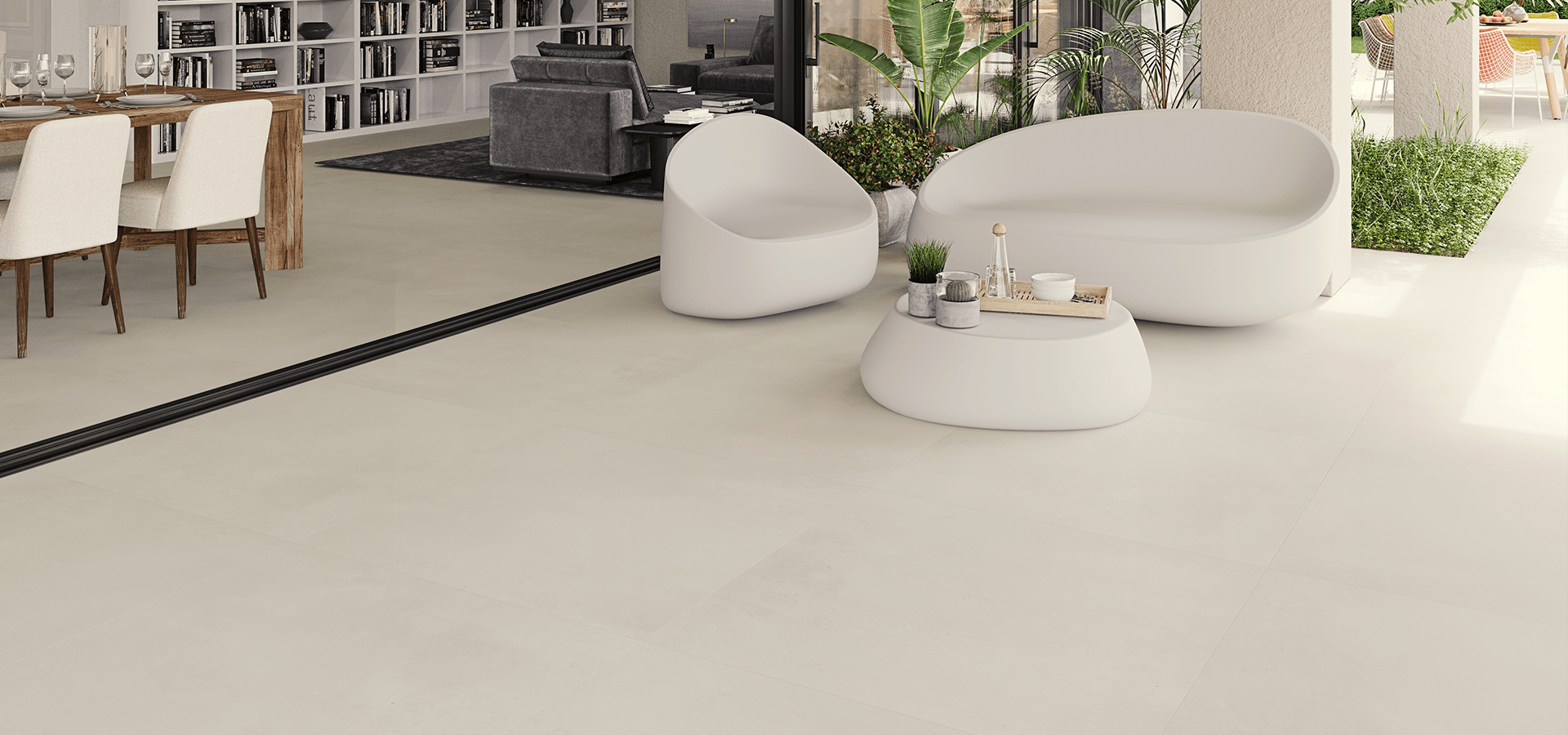 1 Metre x 1 Metre Porcelain Tiles - Spacers Showrooms